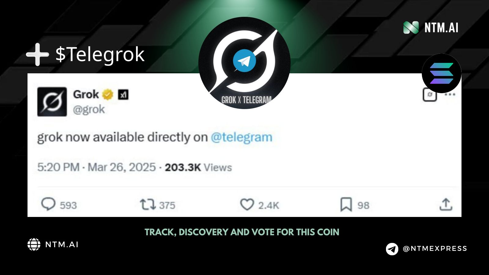 Grok on Telegram (Telegrok) | NTM.ai